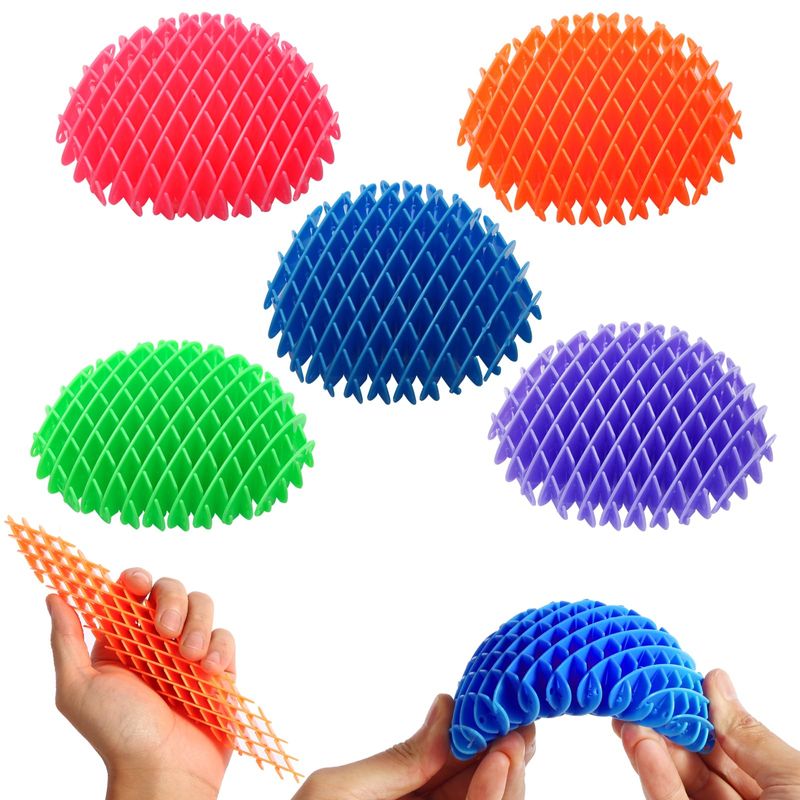 5 Pack Mini Fidget Worm Toys for Kids 8-12, Elastic Mesh Toys, Stress ...