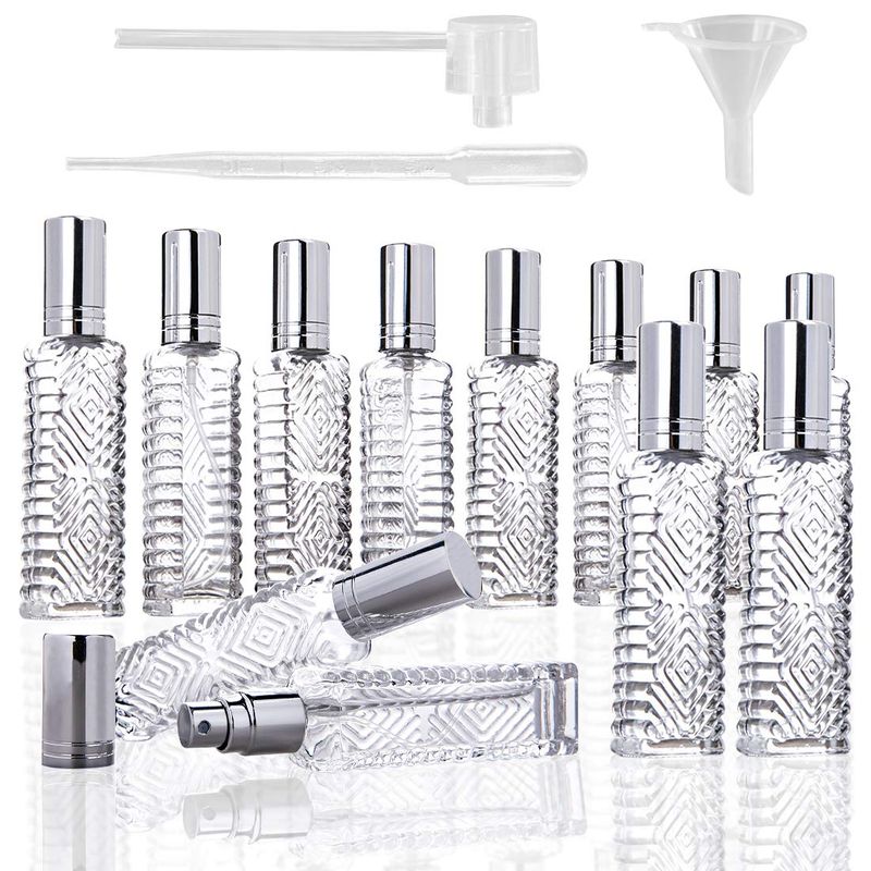YU FENG 12pcs Perfume Bottles Empty Clear Glass Atomizer Spray Bottles ...