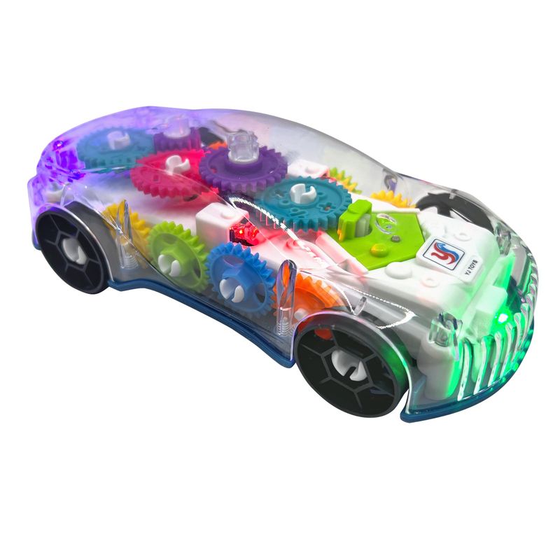 Sapphirem LED Light up Car Toy with Colorful Light Moving Wheel Music ...