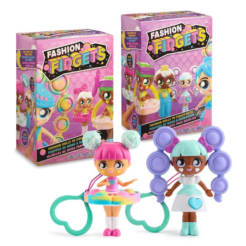 Fashion Fidgets Sensory Toy Dolls – Push Pop Fidget Toy Pack of 2 ...