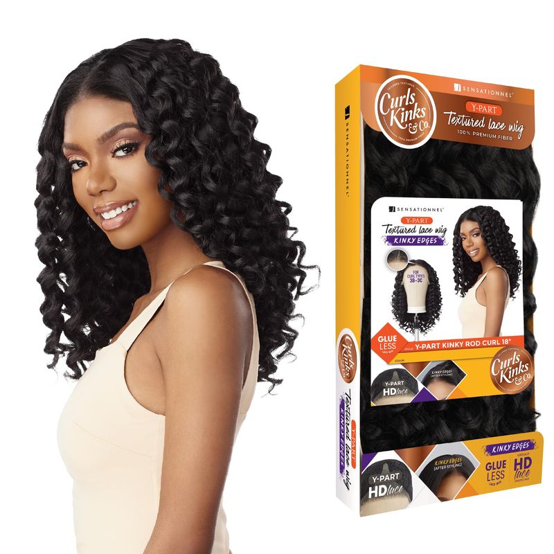 Sensationnel Curls Kinksandco Kinkyedges Wig - Kinky Rod Curl 18 Inch Y ...