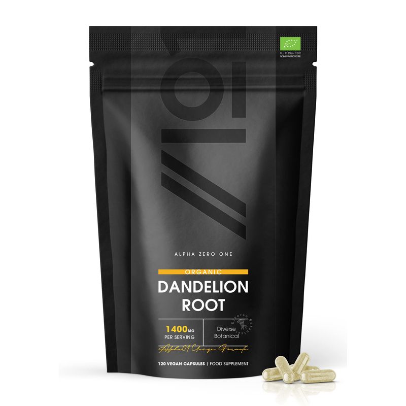 Organic Dandelion Root 1400mg - 120 Capsules - High Strength Taraxacum ...