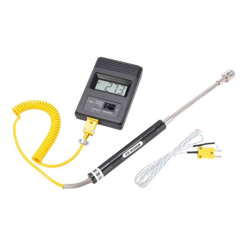 Digital LCD Thermometer with K Type Thermocouple Sensor Probe, K Type ...