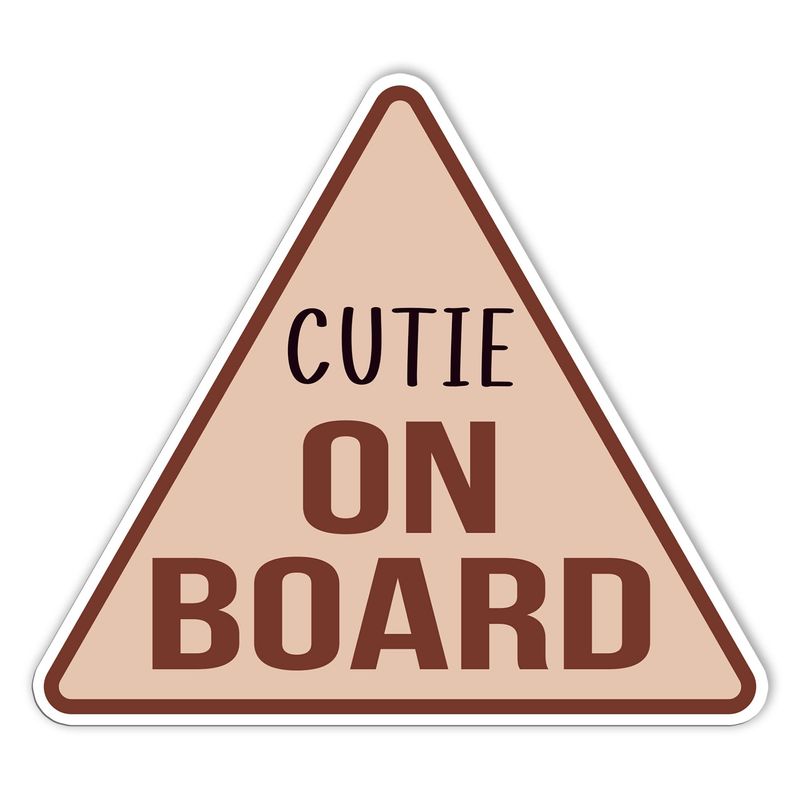 Cutie On Board Stickers Cute Safety Stickers Baby in Car Decal Bumper ...