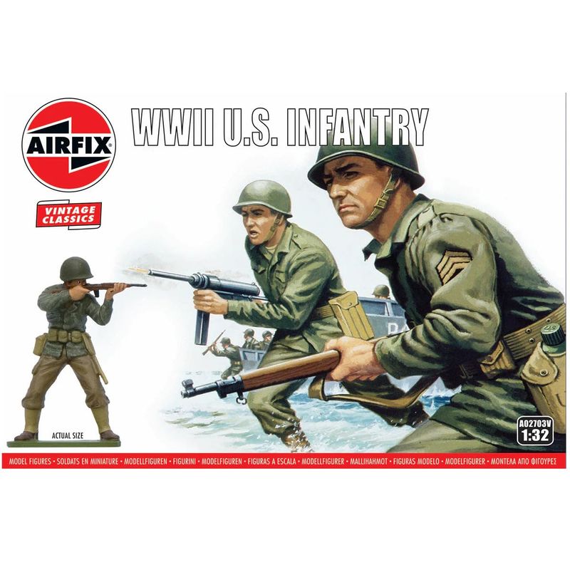 Airfix Model Figures Set - A02703V WWII U.S. Infantry - Model Building ...