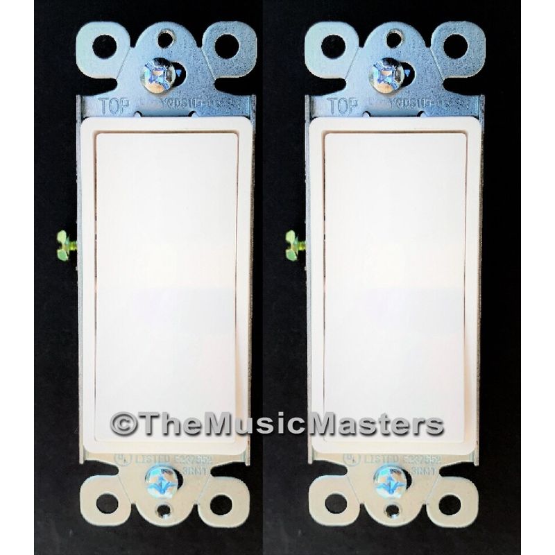 2X White Electric On/Off Decora Rocker WALL LIGHT SWITCH Residential ...