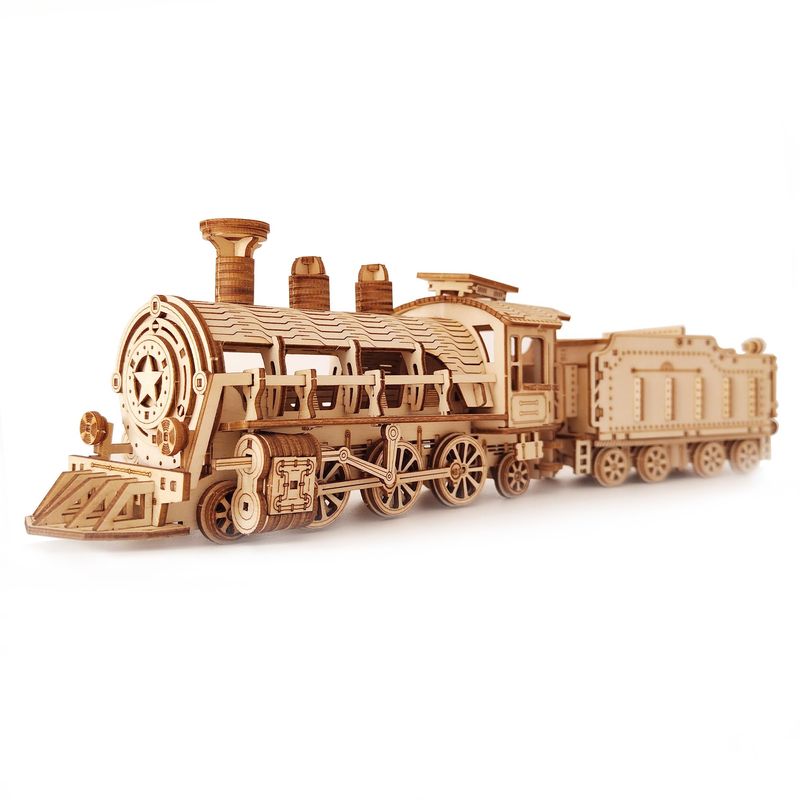 Suerte 3D Wooden Train Puzzles for Adult Vehicle Building Kits Model to Build DIY Assembly ...