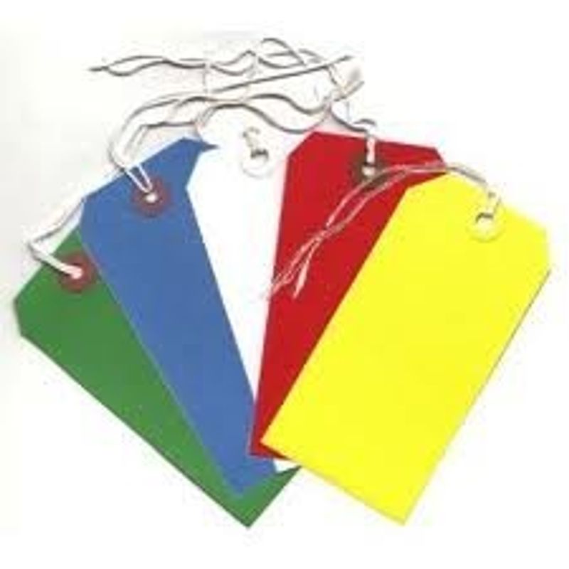 250 Large Reinforced Green Strung Tags Luggage Labels 120 x 60mm ...