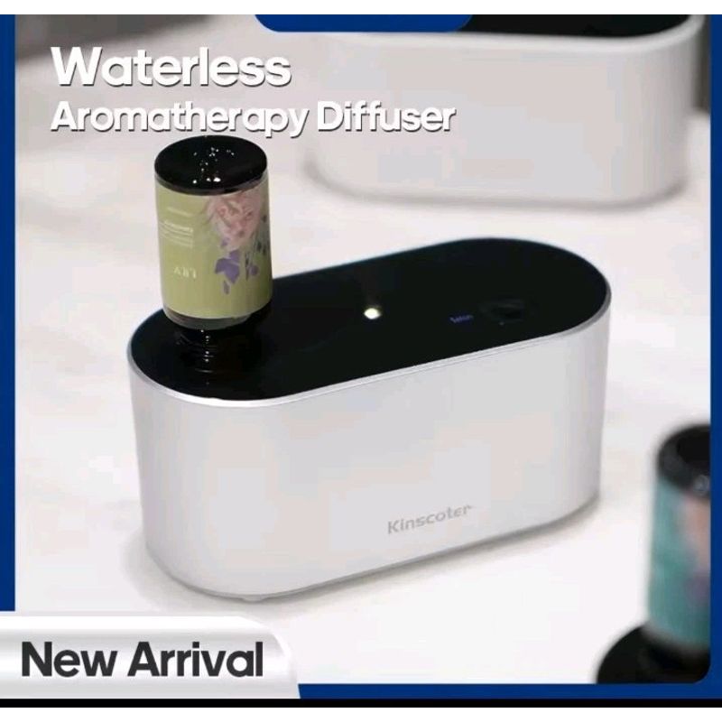 Premium Portable Waterless Aroma Diffuser Compact Silver/blackice scent ...