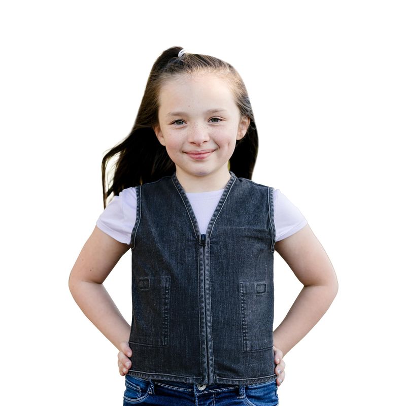 Fun and Function – Stretch Denim Weighted Vest for Kids & Adults with ...