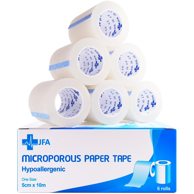 Microporous Surgical Tape First Aid Medical Tape 5cm x 10m - Pack of 6 ...