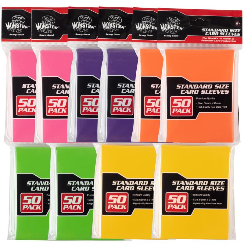 Monster Protectors Standard Card Sleeves(500 Pack) -Standard Size (66mm ...