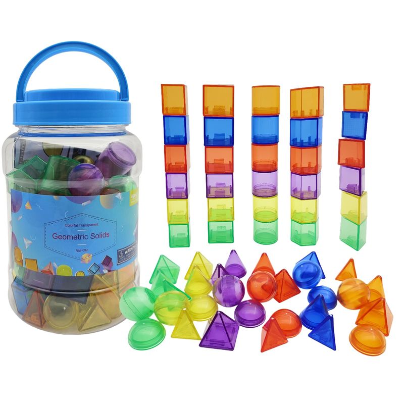 NNHOM 3D Geometric Shapes for Teaching,Geometric Solids Light Table ...