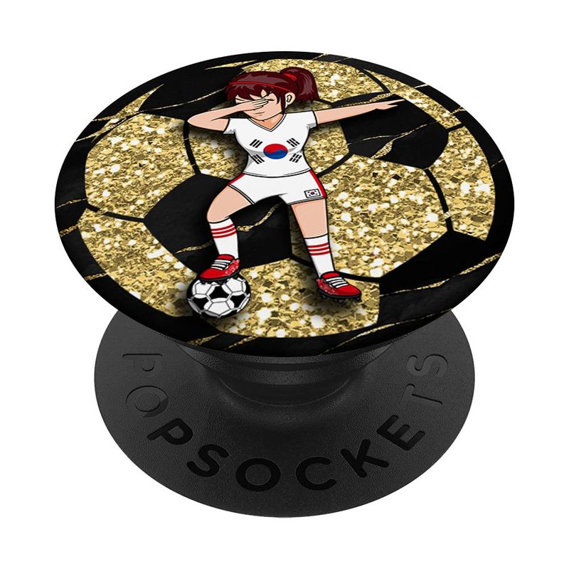 Dabbing Soccer Girl South Korea Jersey Korean Football Fans PopSockets ...