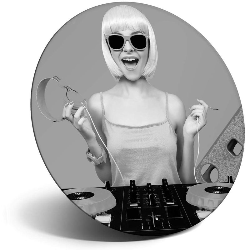 Destination Vinyl ltd Magnet for Refrigerator, Fridge BW - DJ Lady Pop ...