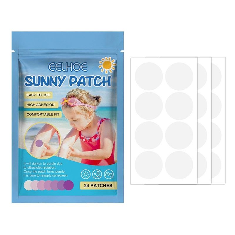 24 Pcs UV Stickers for Sunscreen, Sun Cream Stickers to Reapply ...