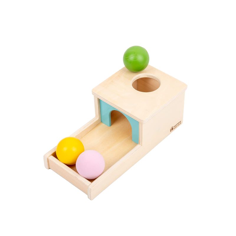 Adena Montessori Object Permanence Box with Tray Three Balls Montessori ...