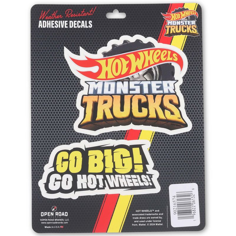 Hot Wheels Monster Truck Adhesive Vinyl Decals - Fun Set of Hot Wheels ...