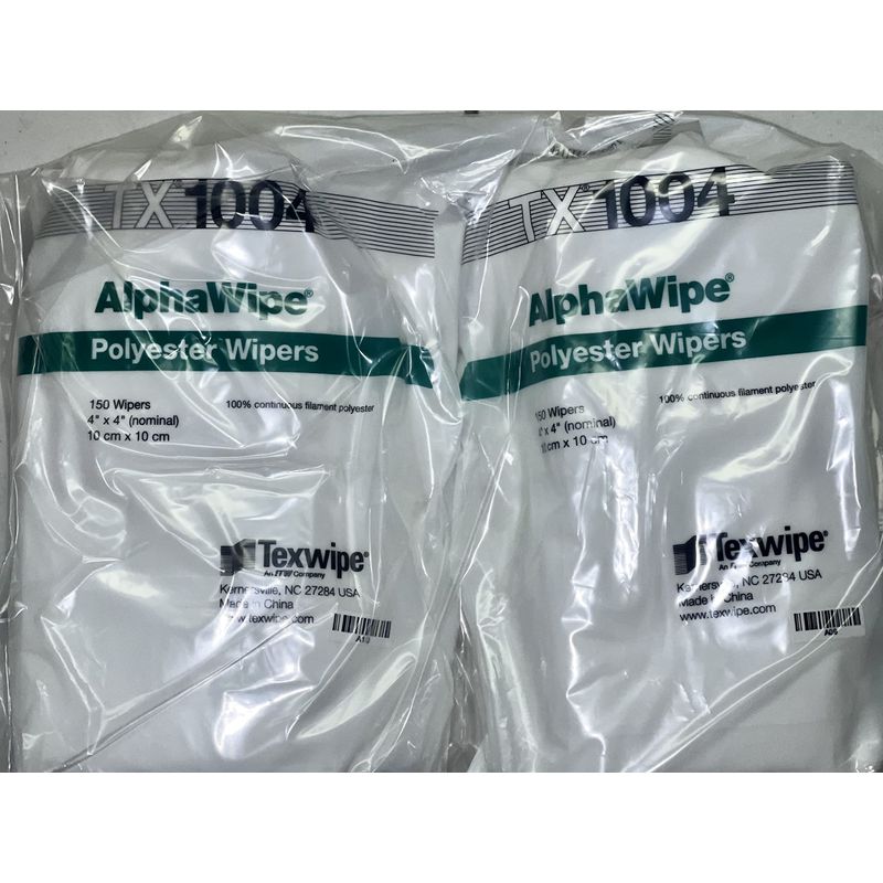 AlphaWipe Cleanroom Highly Adsorbent Polyester Wipes with Laundered Cut ...