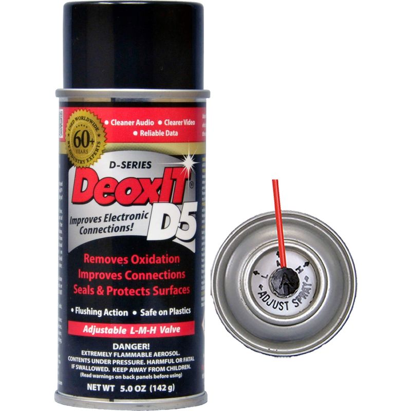 DeoxIT D5S-6-LMH Spray, More Than A Contact Cleaner, 142g, Low-Med-High ...