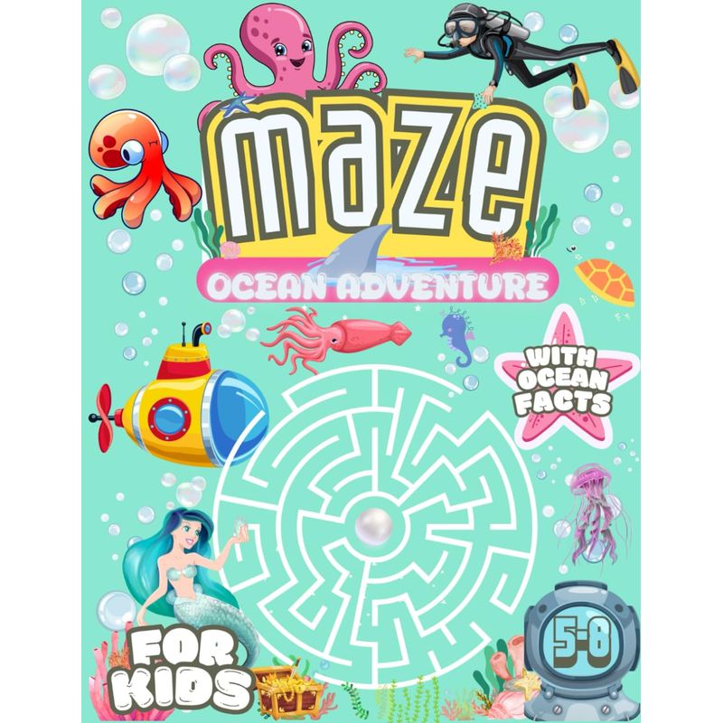 Maze ocean adventure: Maze Childrens book - Online Marketplace ...