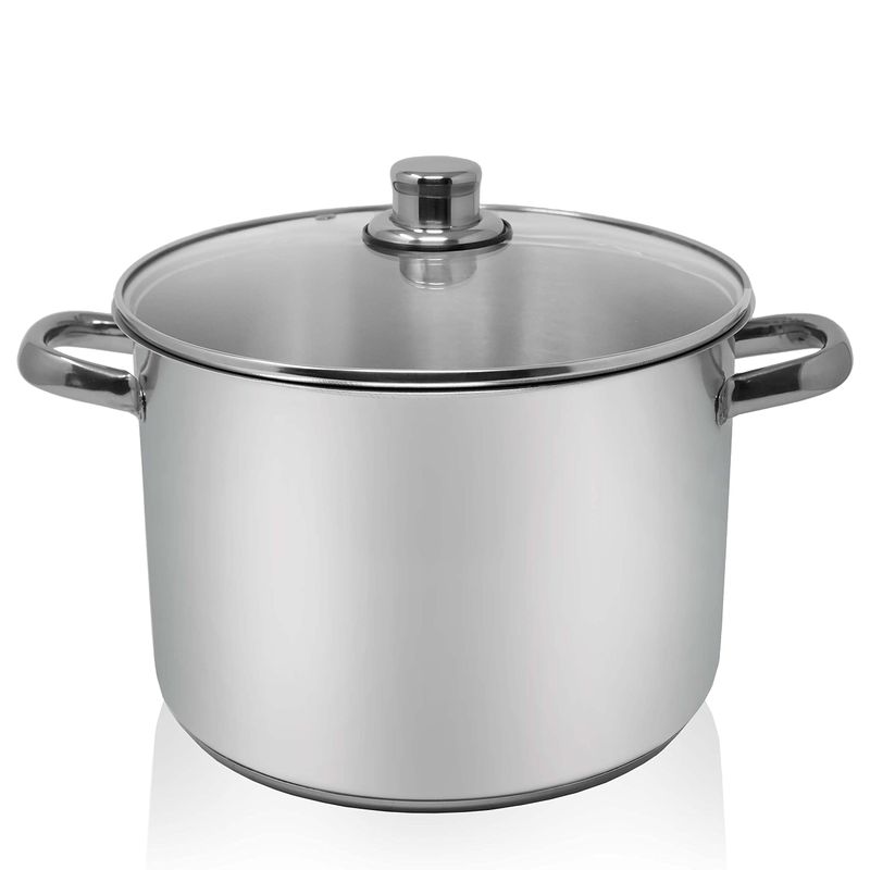 Krüger Stainless Steel Multi-Purpose Pot with Lid for Visual Cooking ...