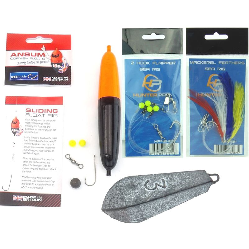 Hunter Pro Sea Fishing Tackle Set. Ansum Sea Float, Mackerel Feathers ...