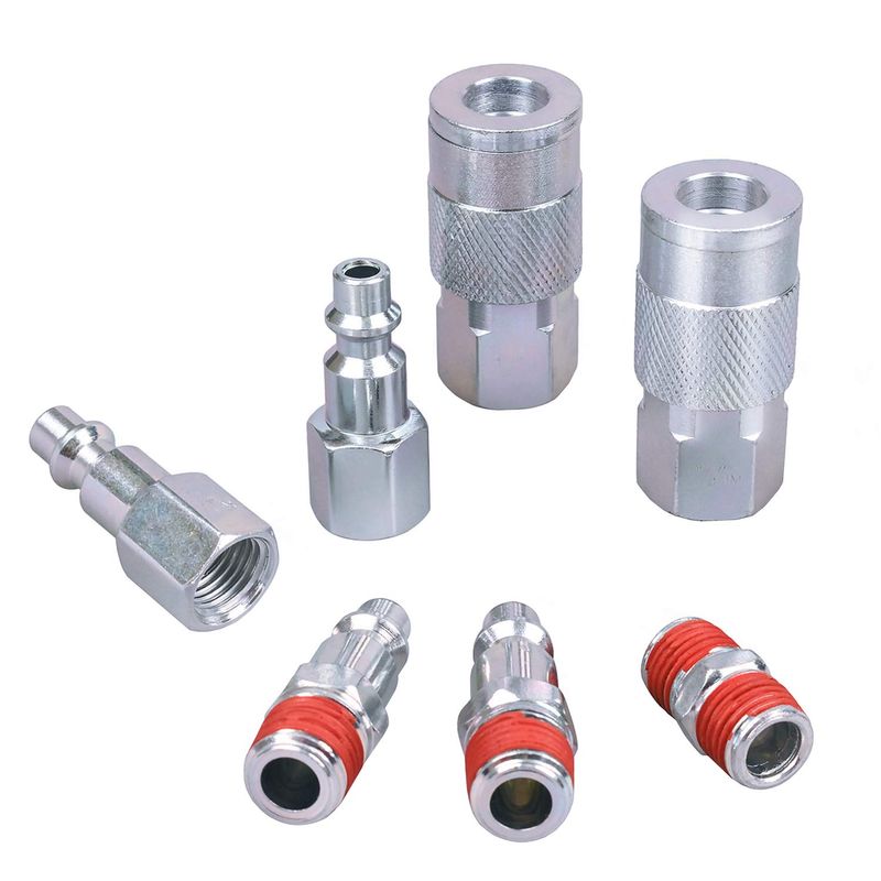 WYNNsky Air Tool Coupler and Plug Kit, 1/4 Inch NPT Fittings Industrial ...
