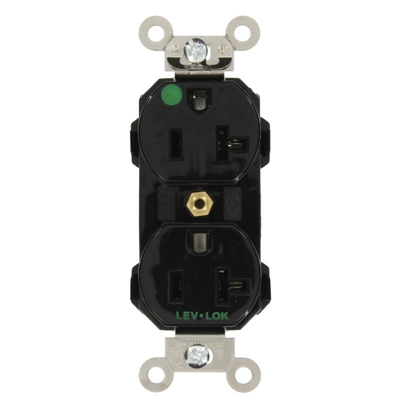 Leviton M8300 E Lev Lok Modular Wiring Device 20 Amp 125 Volt Wide