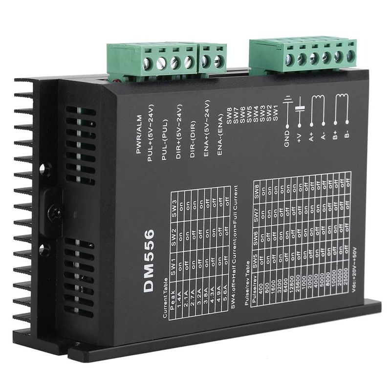 DC Motor Speed Controller, 24V-50V DC Digital Stepper Motor Driver Controller DM556 2 Phase ...