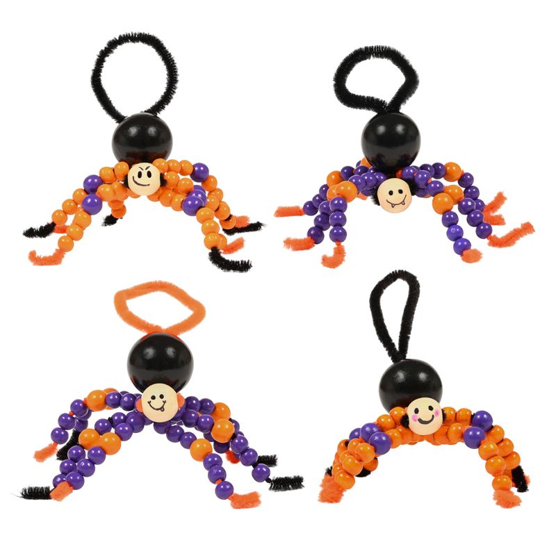 READY 2 LEARN Create Your Own Halloween Bead Spiders - Set of 4 - DIY ...
