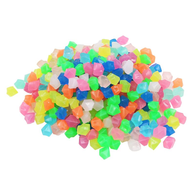 VOANZO 300pcs Glowing Stone Luminous Stone, Ice Cube Shape Luminous ...