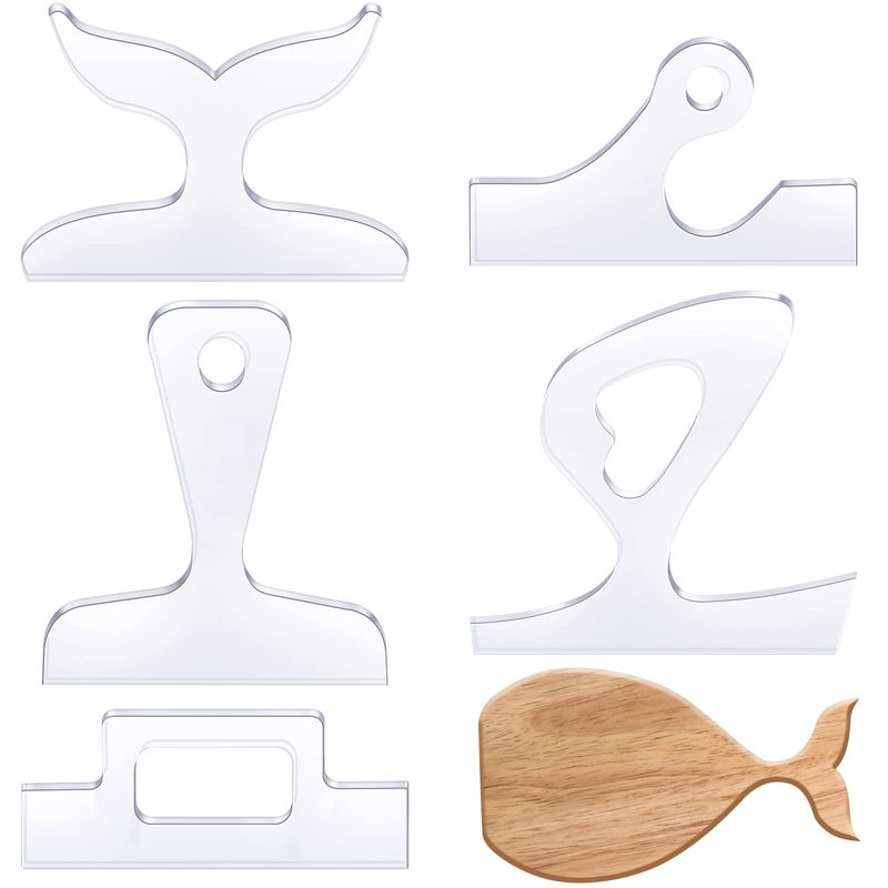 5 Pcs Acrylic Charcuterie Board Handle Template Clear Cutting Board ...