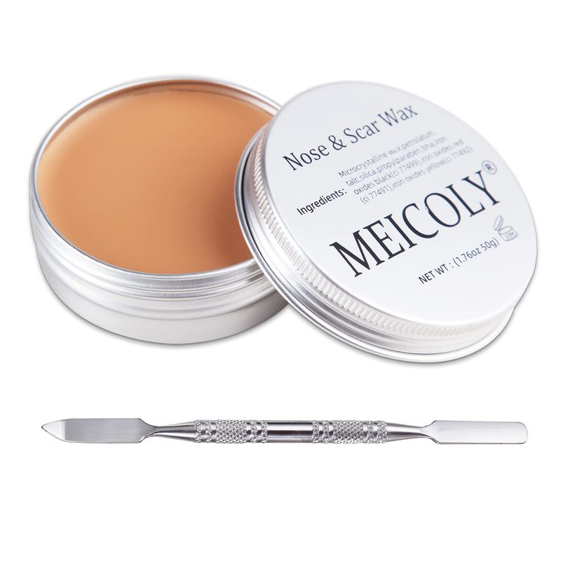 MEICOLY Scar Wax Kit with Spatula,SFX Scar Makeup,Fake Nose Skin Putty ...