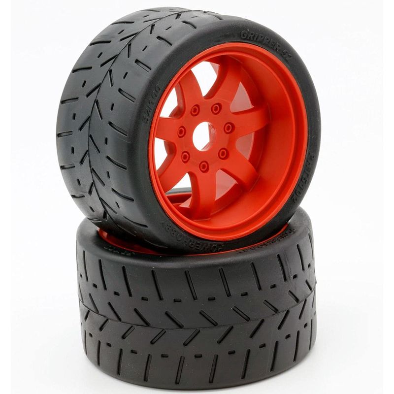 Powerhobby 1/8 Gripper 54/100 Belted Mounted Rear Tires/Wheels 17mm (2 ...
