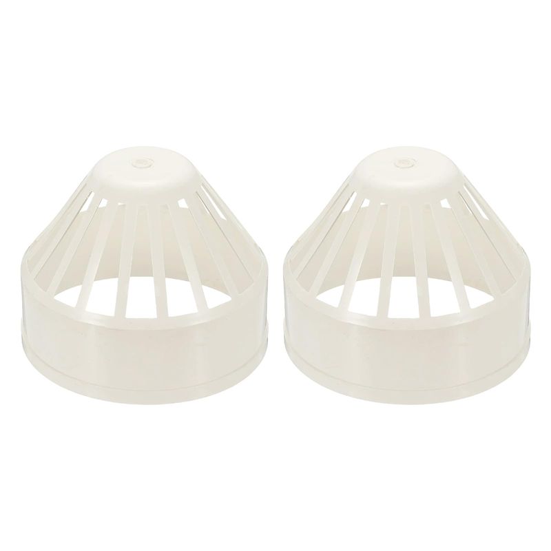 PATIKIL 2 Pcs PVC Drain Pipe Vent Cap, 6 Inch Vent Pipe End Cap Cover ...