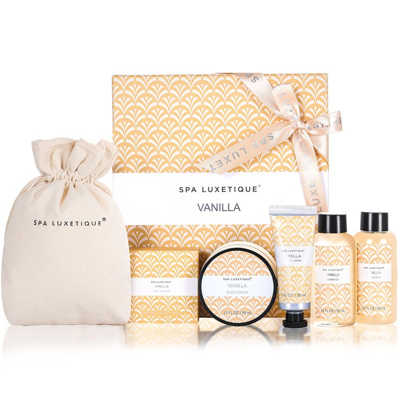 SPA LUXETIQUE Bath Gift Set for Women - Care Set Vanilla Fragrance with ...