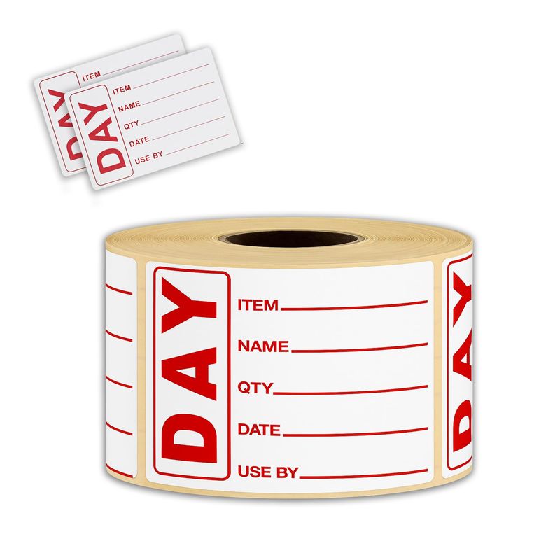 AIBULO 5 Rolls 2500 PCS Writable Freezer Labels – 50x75mm Removable ...