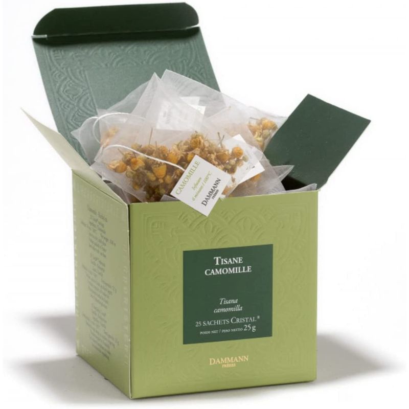 Dammann Teas Camomille Herbal Tea Infusion - 25 Crystal Tea Bags ...