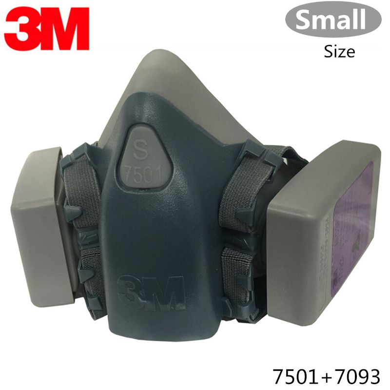 3M HALF FACE REUSABLE RESPIRATOR FACEPIECE MASK W/ P100 PARTICULATE ...