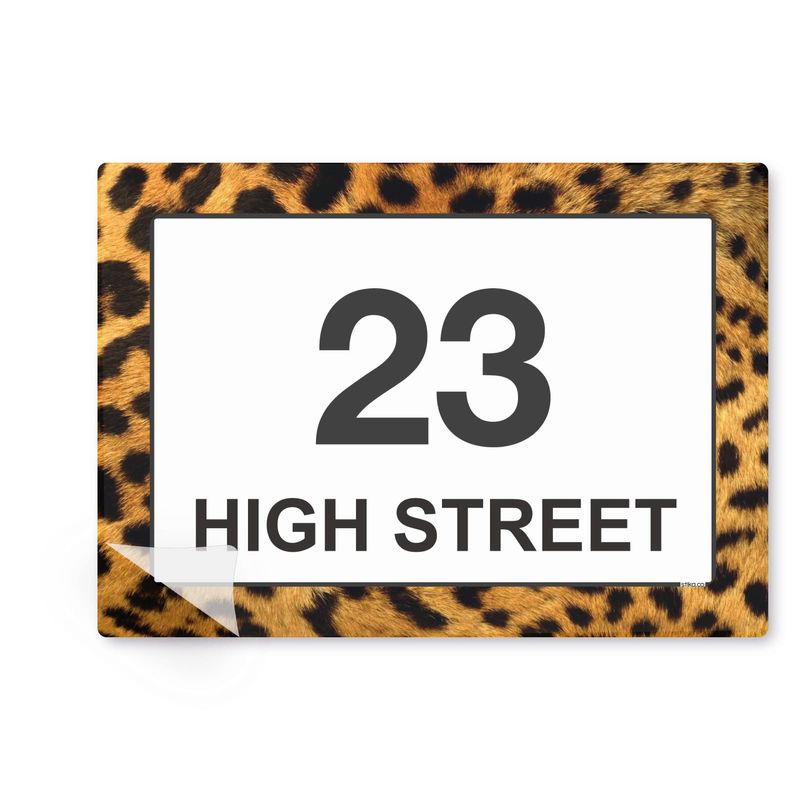 stika.co Pack of 4 Personalised Leopard Wheelie bin stickers, House ...