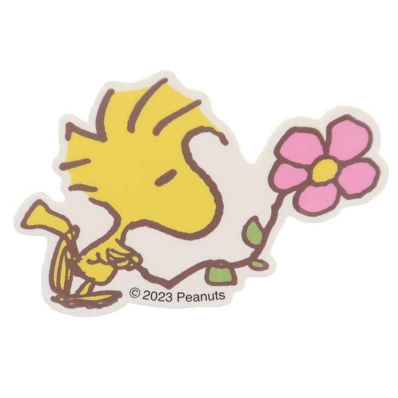 Snoopy [Character Sticker] Mini Decal Sticker / Woodstock and Flowers ...
