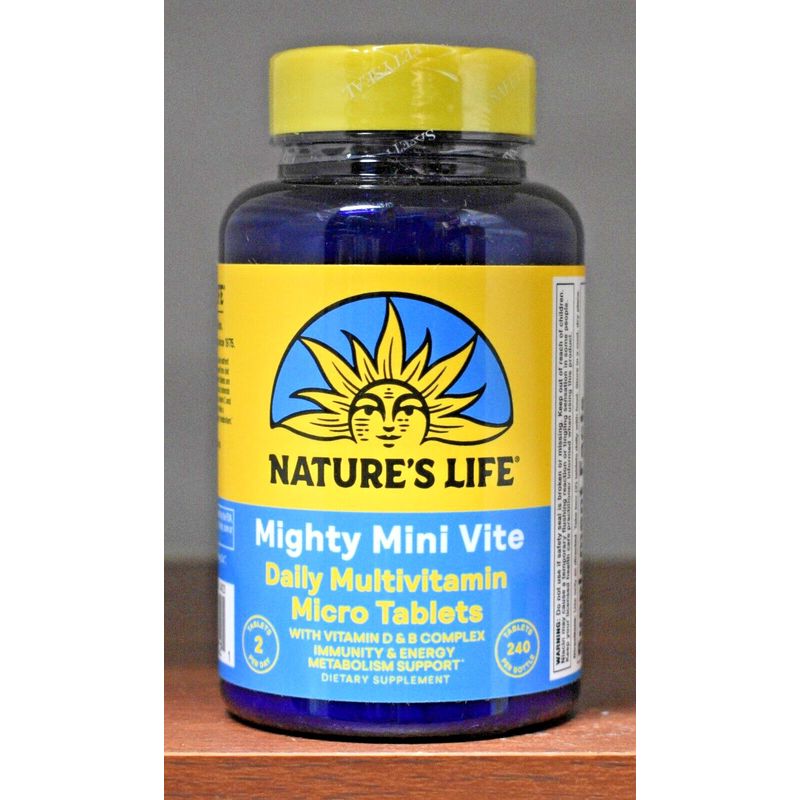 Nature's Life Mighty Mini Vite Mirco Tablets Multivitamin - 240 Tablets ...
