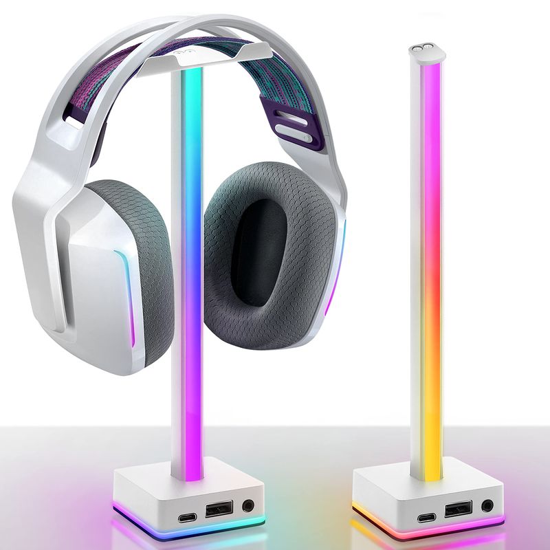 EZDIY-FAB RGB Headphone Stand, USB LED Light Strip Headset Stand ...