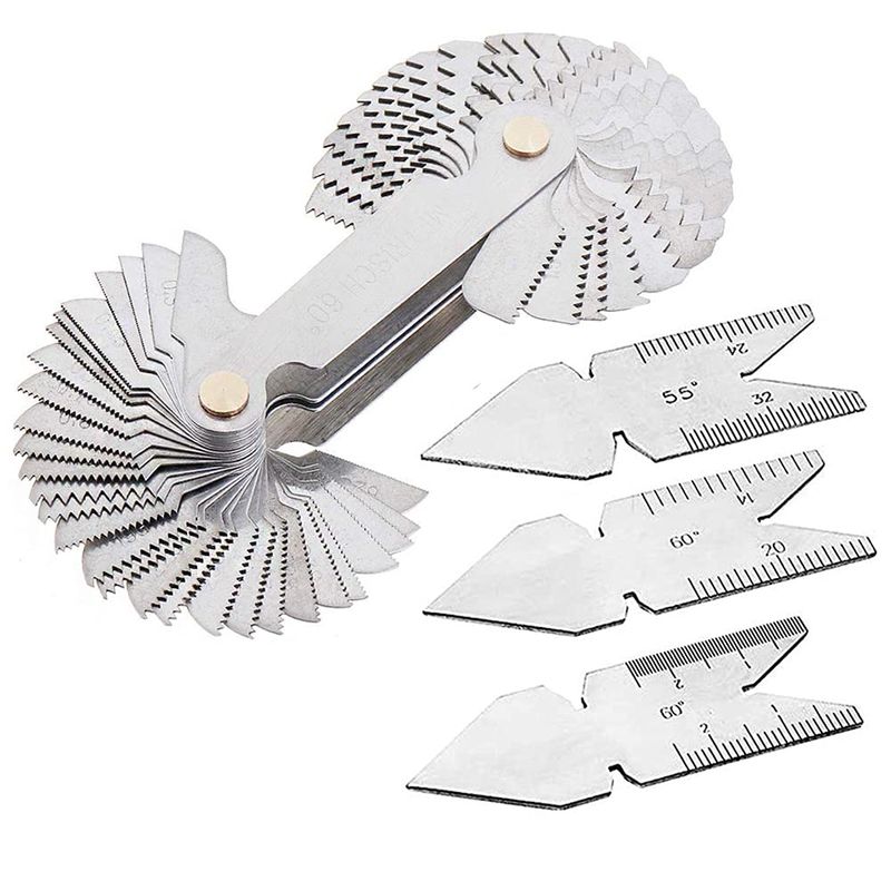 Gasea Stainless Steel Screw Thread Pitch Cutting Gauge Tool Set ...