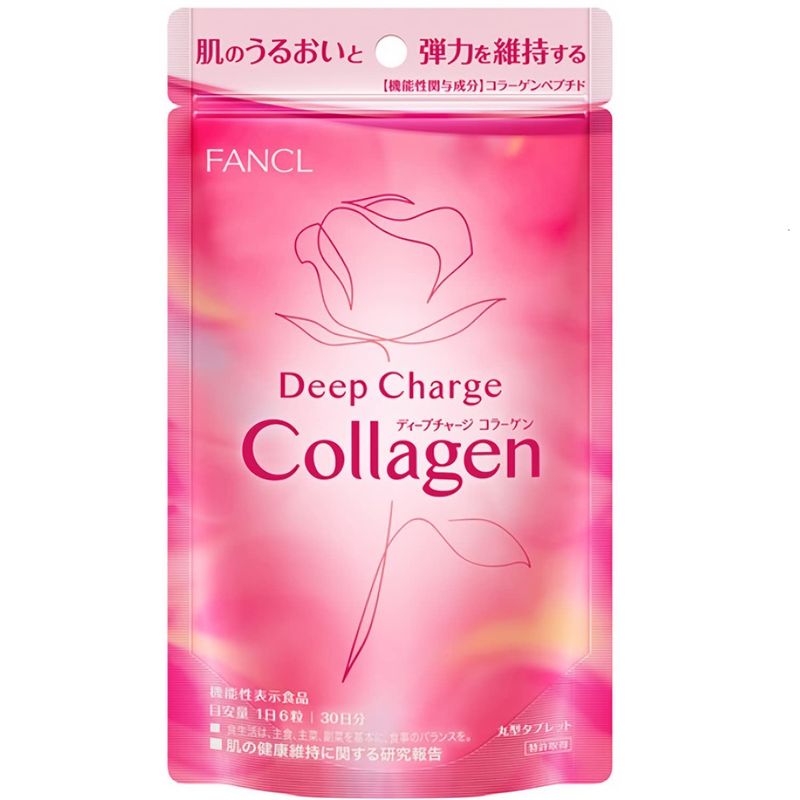 FANCL Deep Charge Collagen (Approx. 30 Day Supply), 180 Tablets ...