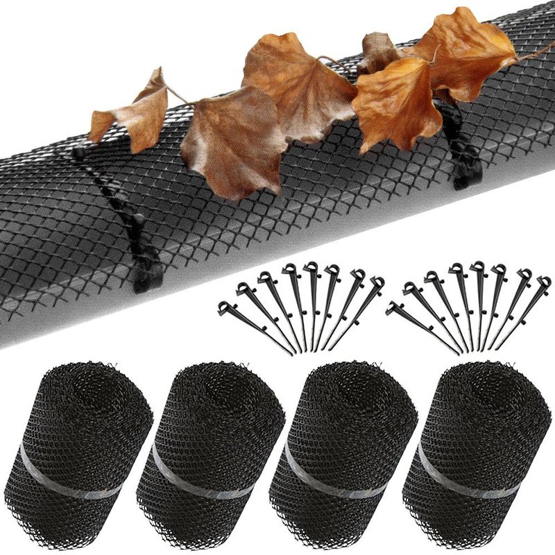 24 m 85 ft Gutter Protection Leaf Guard Grille Trap Rain Gutters Marten ...