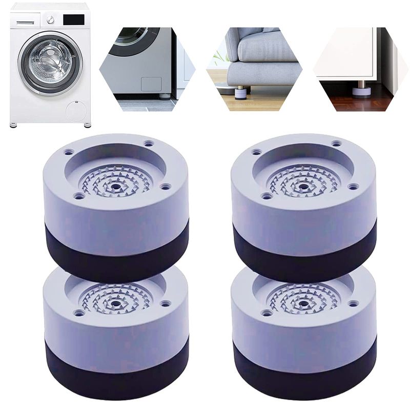 Pack of 4 Anti-Vibration Feet Washing Machine Foot Pads Vibration ...