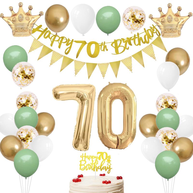 70th Birthday Decorations for Women Men, Happy 70th Birthday Banner ...