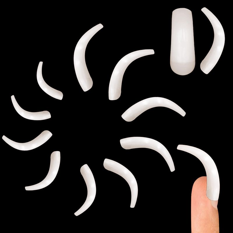 NOVO OVO 500 pcs Hawk Curved Natural White Extra Super Extreme Deep ...